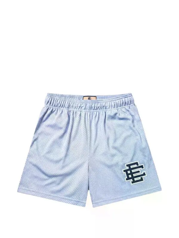 ERIC EMANUEL Mesh Shorts With Logo Detail - Blue