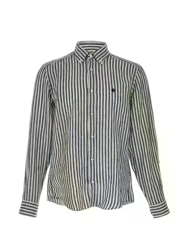 BOSS Striped Button-fastening Shirt - Blue
