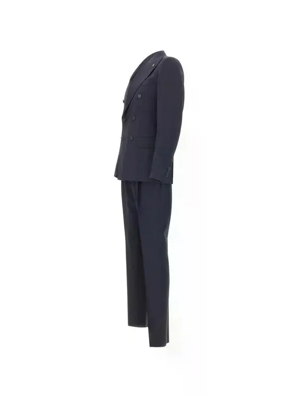 Corneliani Double-breasted Lapel-pin Suit