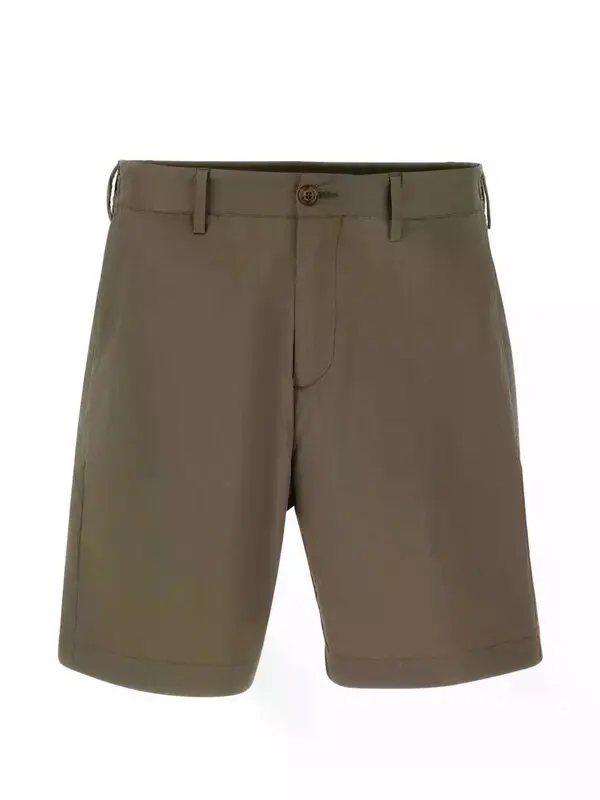 PERFECTION Elastic-insert Belt-loop Shorts - Green