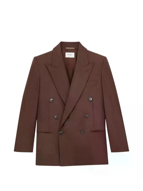 Saint Laurent Peak Lapel Double Breasted Jacket