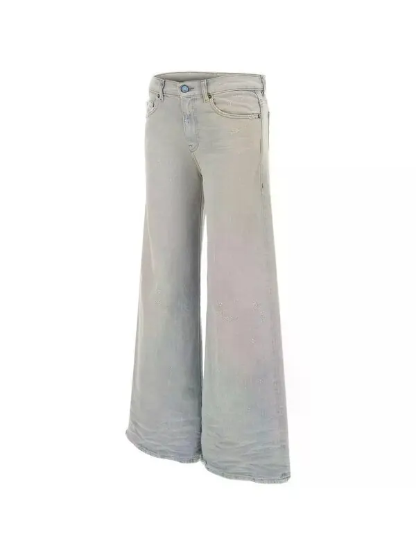 DIESEL® 1978 D-akemi Distressed Wide-leg Jeans