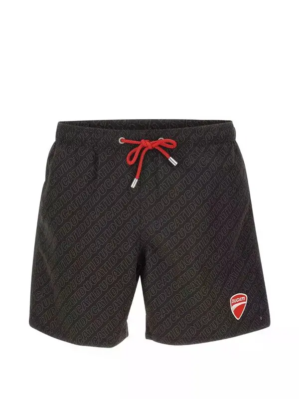 MC2 SAINT BARTH Ducati Logo Swim Shorts - Black