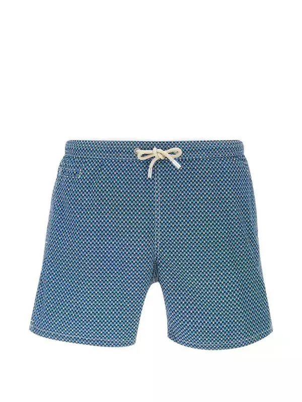 MC2 SAINT BARTH Lighting Micro-tie Starfish-print Swim Shorts - Blue
