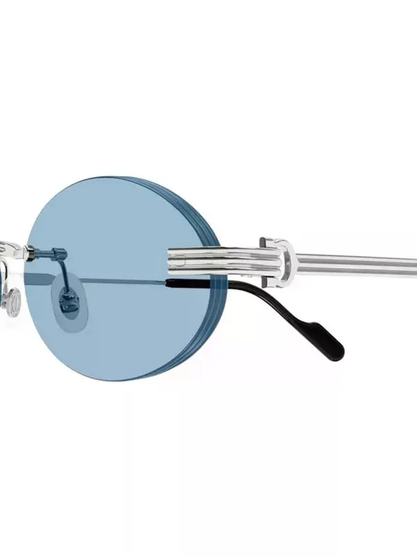 Cartier Rimless Round-frame Sunglasses - Silver