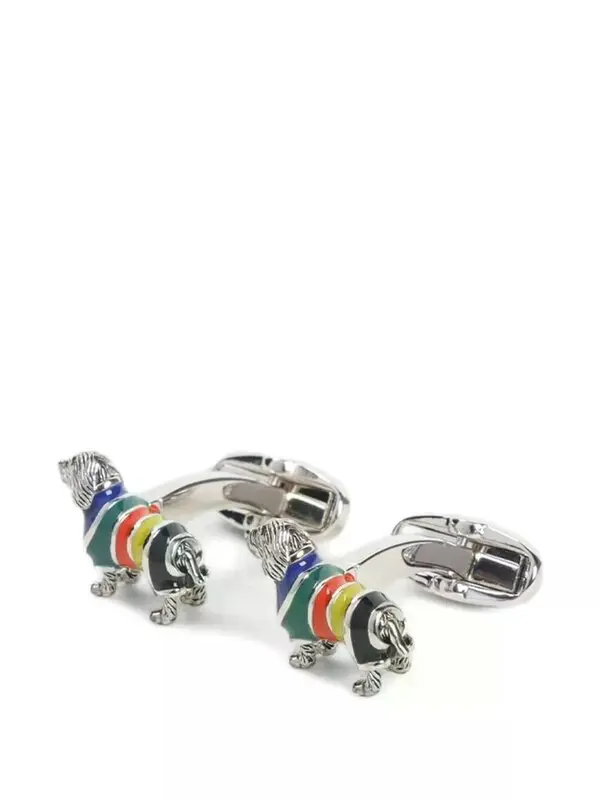 Paul Smith Dog In Jumper Logo-embossed Cufflinks
