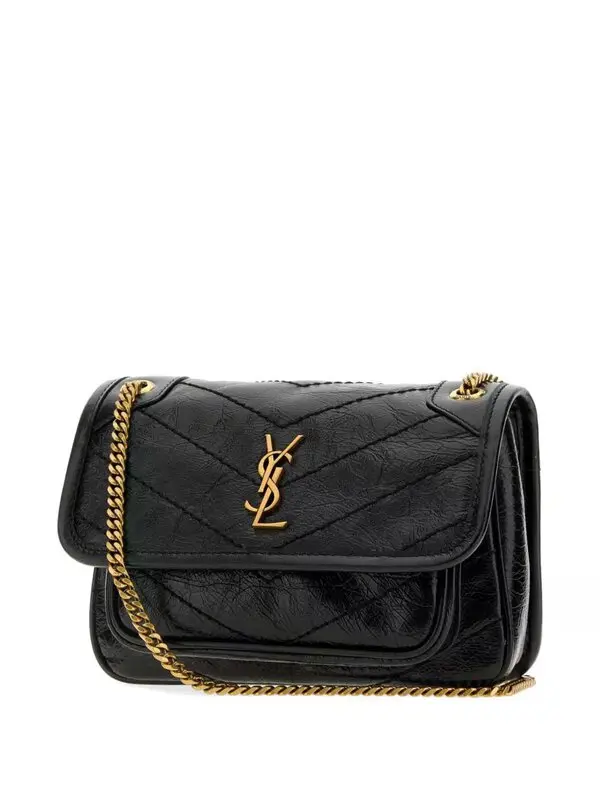 Saint Laurent Mini Niki Quilted Shoulder Bag - Black