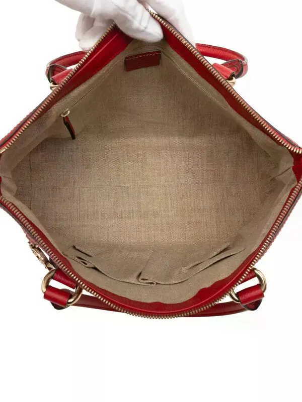 Gucci Calfskin Gg Charm Satchel