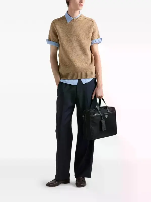 Prada Re-nylon And Saffiano Leather Work Bag