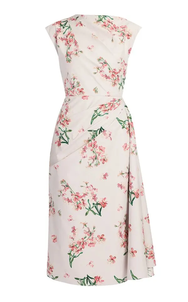 Erdem Floral Cotton Midi Dress - Multi