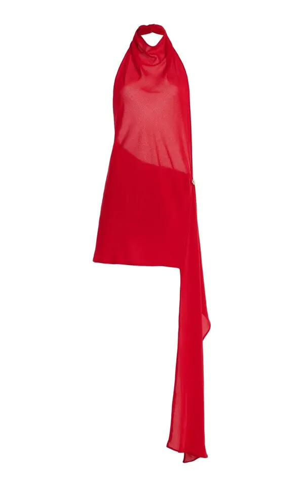 SLOAN Halterneck Georgette Mini Dress