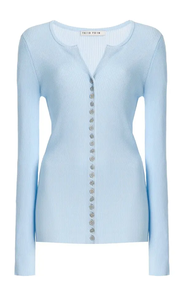 THIRD FORM Ribbed-knit Cardigan