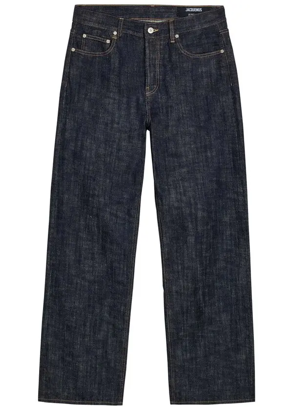 Jacquemus Le De-nimes Droit Wide-leg Jeans - Navy