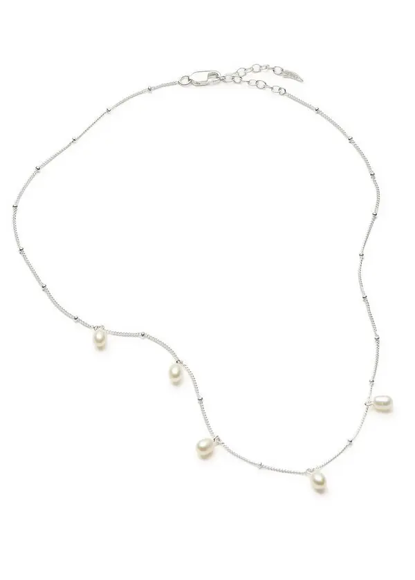 MISSOMA Plated Choker Necklace With Pearl Charms