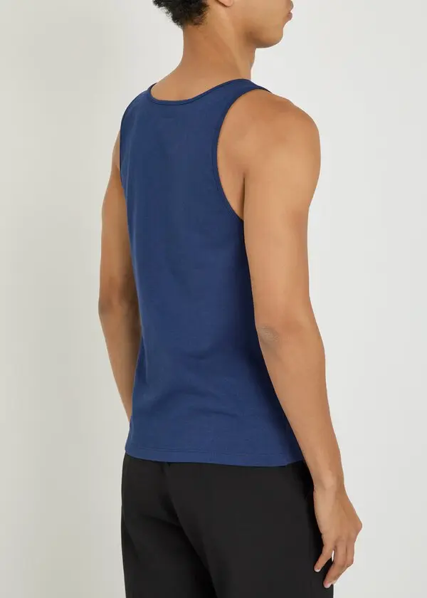 Saint Laurent Embroidered Logo Cotton Vest