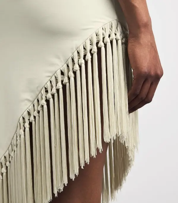 TALLER MARMO Fringed Yacare Mini Dress