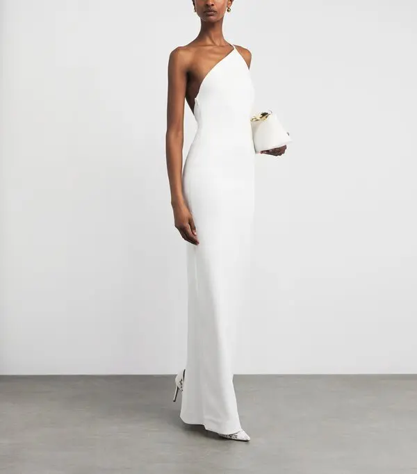 Solace London Crepe Alexandra Maxi Dress - Ivory