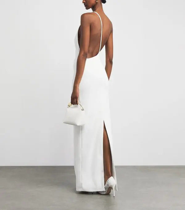 Solace London Crepe Alexandra Maxi Dress - Ivory