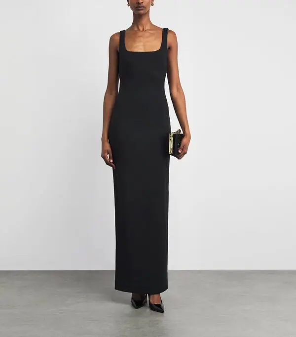 Solace London Anelia Crepe Maxi Dress - Black
