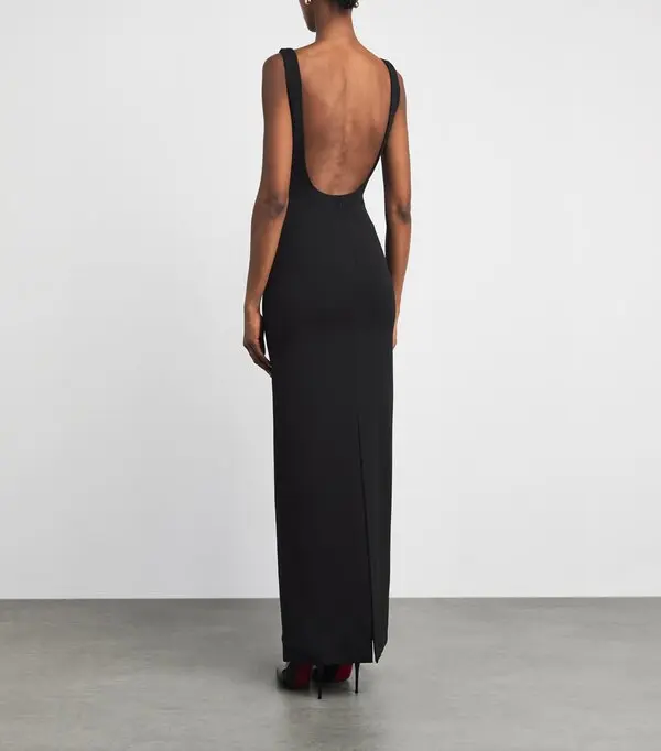 Solace London Anelia Crepe Maxi Dress - Black