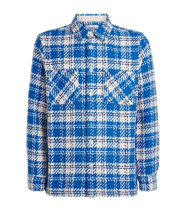 WAX LONDON Cotton Check Whiting Overshirt