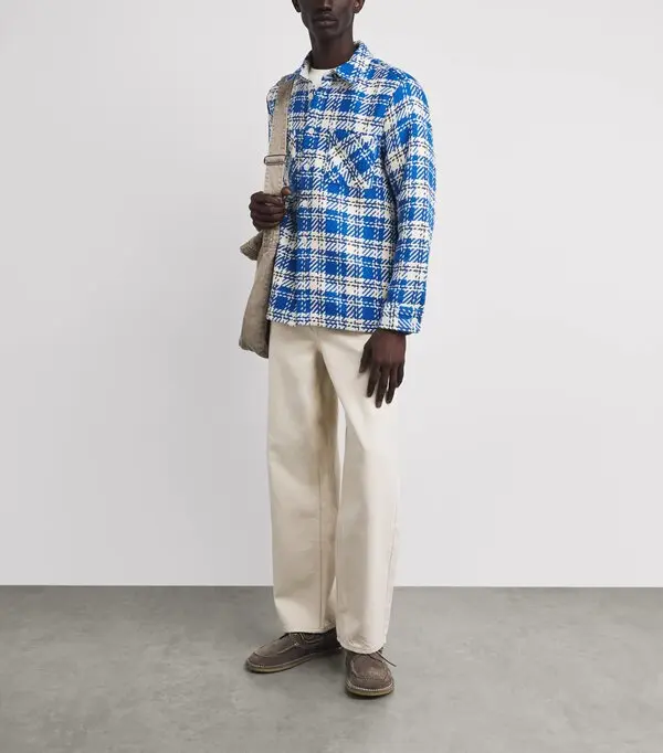 WAX LONDON Cotton Check Whiting Overshirt