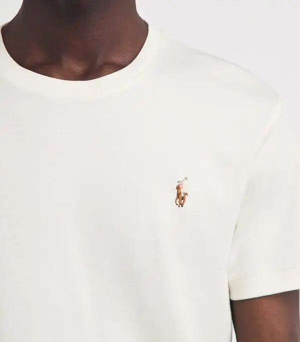 Polo Ralph Lauren Pima Cotton Polo Pony T-shirt - Ivory
