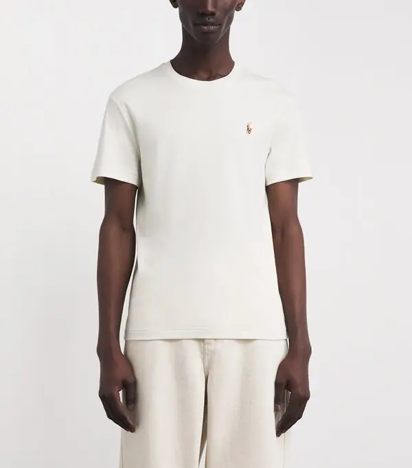 Polo Ralph Lauren Pima Cotton Polo Pony T-shirt - Ivory