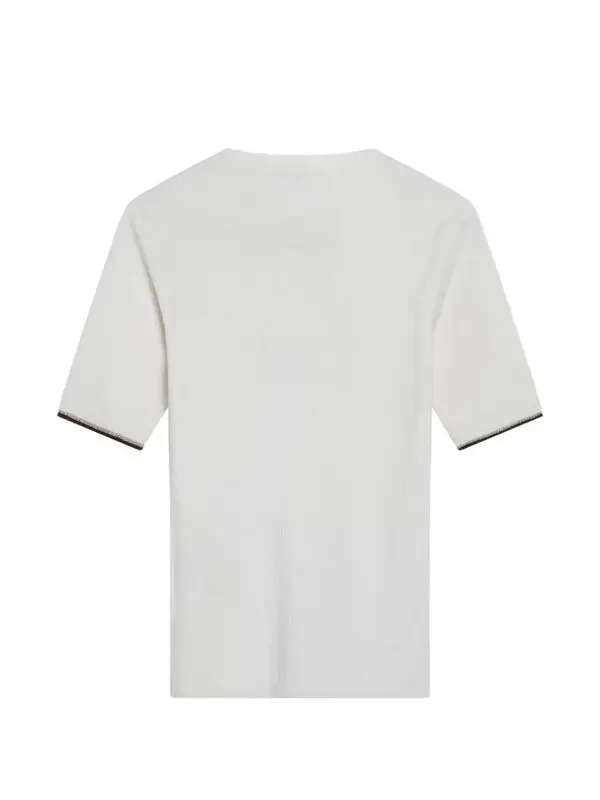 Brunello Cucinelli Ribbed Short-sleeved Knit Top