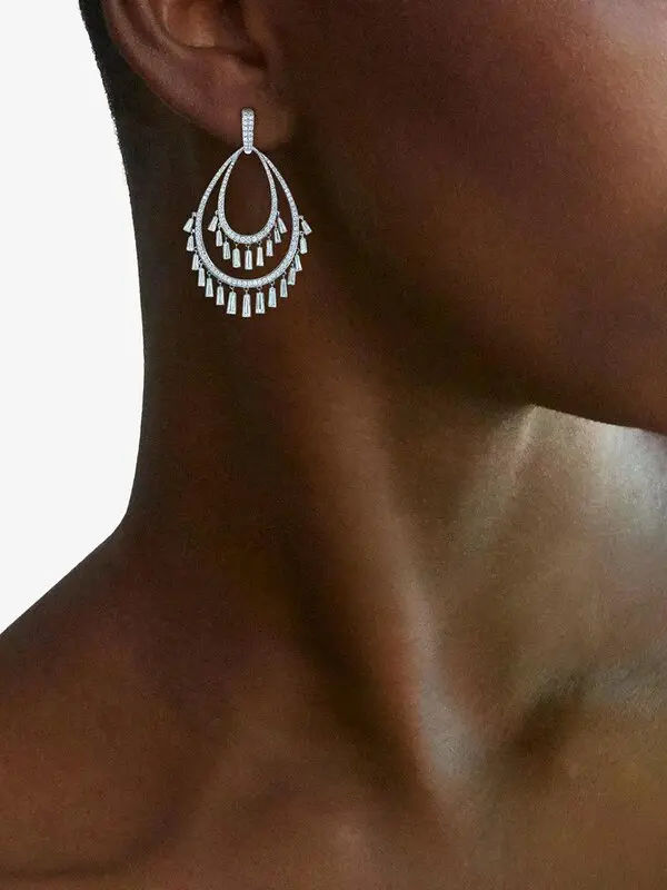 Kwiat 18kt White Gold Diamond Earrings - Silver