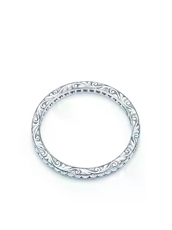 Kwiat Engraved Round Diamond Wedding Band