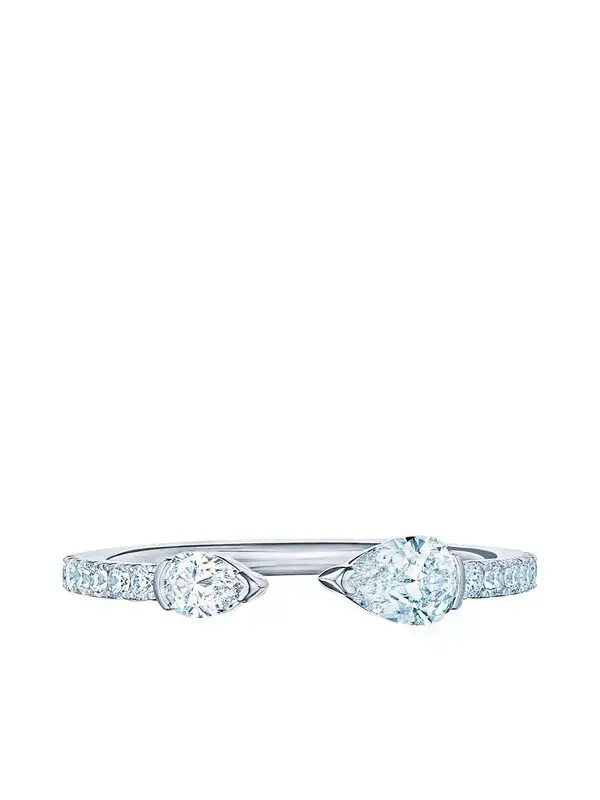 Kwiat 18kt White Gold Diamond Open Ring - Silver