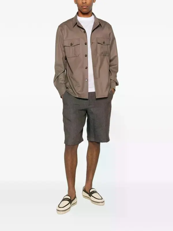 Canali Button-up Chest-pocket Shirt Jacket