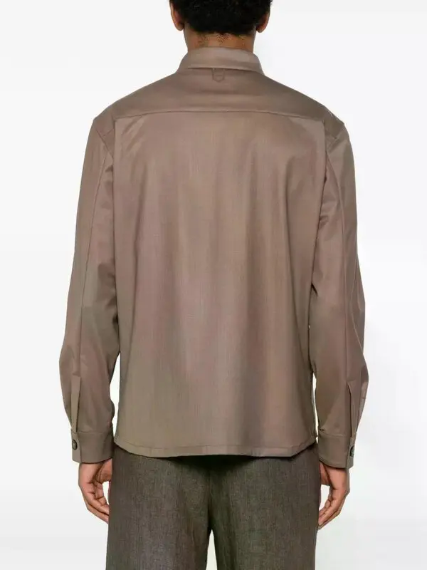 Canali Button-up Chest-pocket Shirt Jacket
