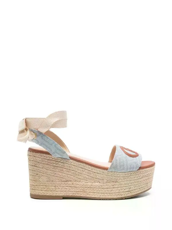 Liu Jo Logo-patch Wedge Sandals