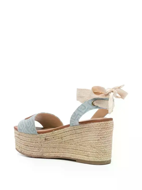 Liu Jo Logo-patch Wedge Sandals