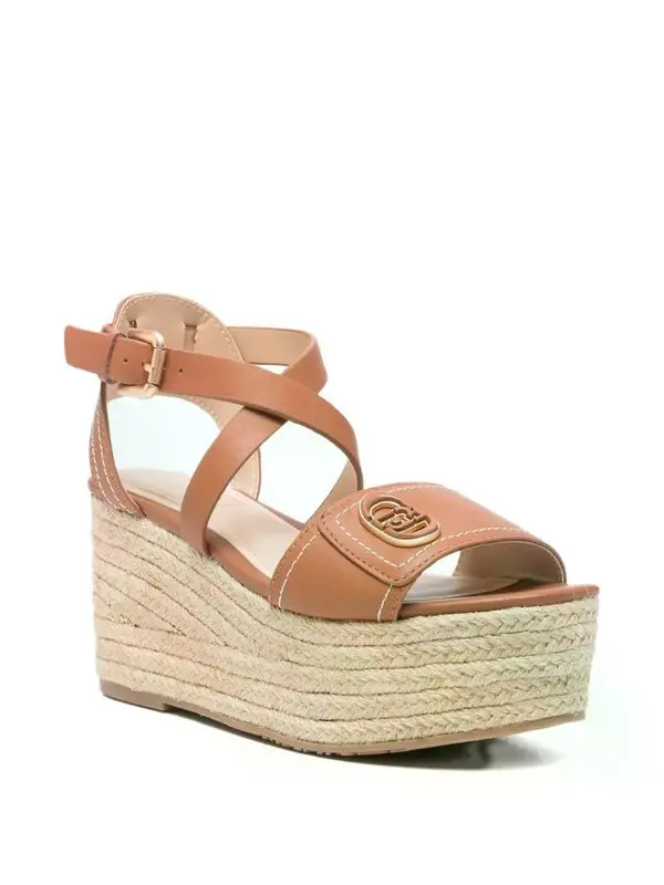 Liu Jo Logo Plaque Wedge Sandals