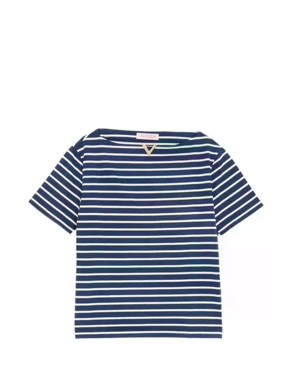 Valentino Garavani Vgold Cotton T-shirt - Blue