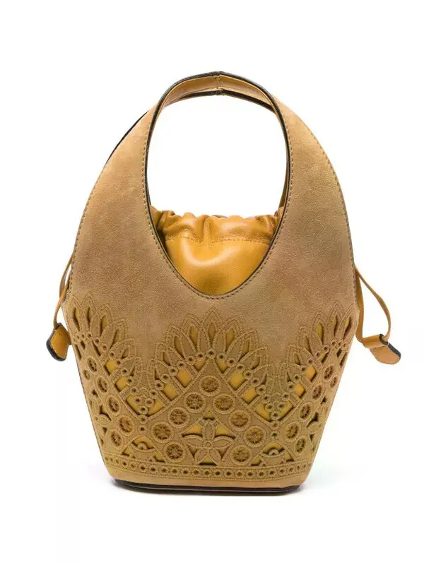 Alberta Ferretti Laser-cut Suede Tote Bag
