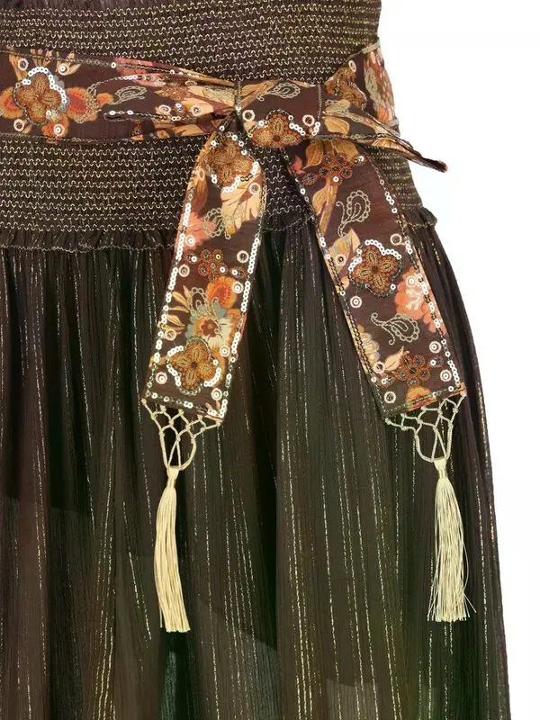 Zimmermann Aster Ruffled Asymmetric Midi Skirt