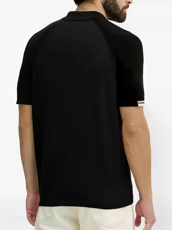 BOSS Zip-fastening Raglan-sleeve Polo Shirt
