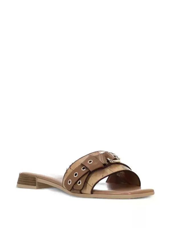 ALVIERO MARTINI 1° CLASSE Geo Map Print Buckle-fastening Sandals