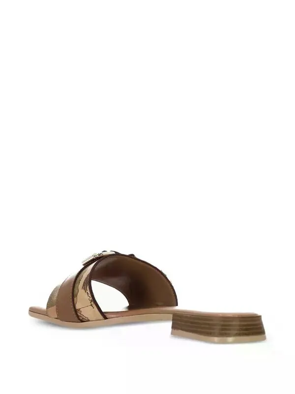 ALVIERO MARTINI 1° CLASSE Geo Map Print Buckle-fastening Sandals