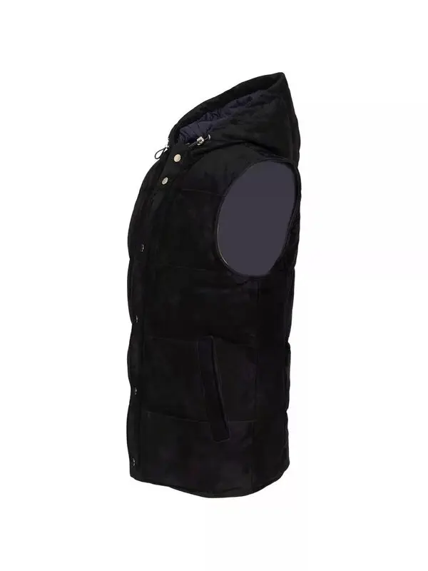 Al Duca D'aosta Quilted Suede Hooded Gilet