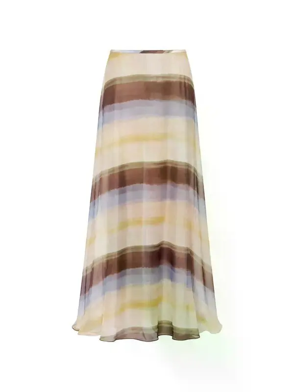 JBQ Kiera Maxi Skirt With Stripe Print