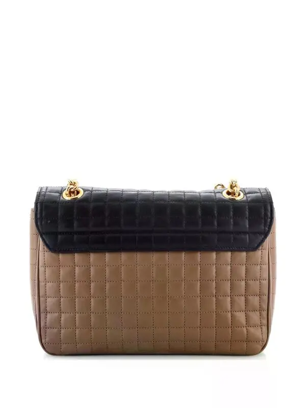 Celine Quilted Leather Medium Shoulder Bag With Gold Tone Hardware