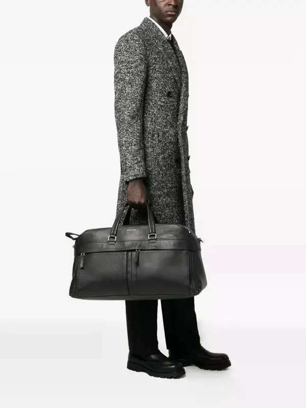 Orciani Micron Grained Leather Duffle Bag