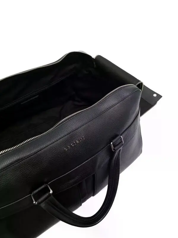 Orciani Micron Grained Leather Duffle Bag