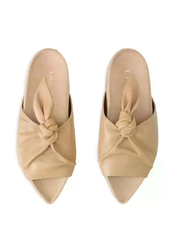 LANVIN Knot Detail Flat Sandals