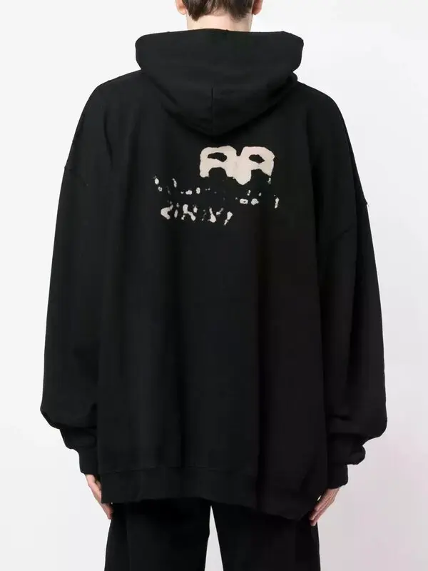 Balenciaga Graffiti Logo Cotton Hoodie